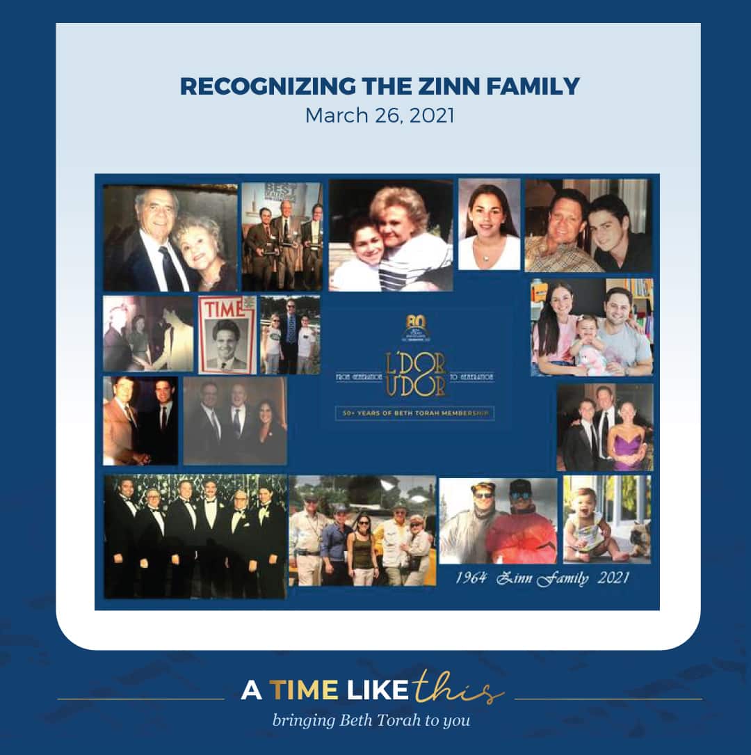 The Zinn Family - Beth Torah Benny Rok Campus