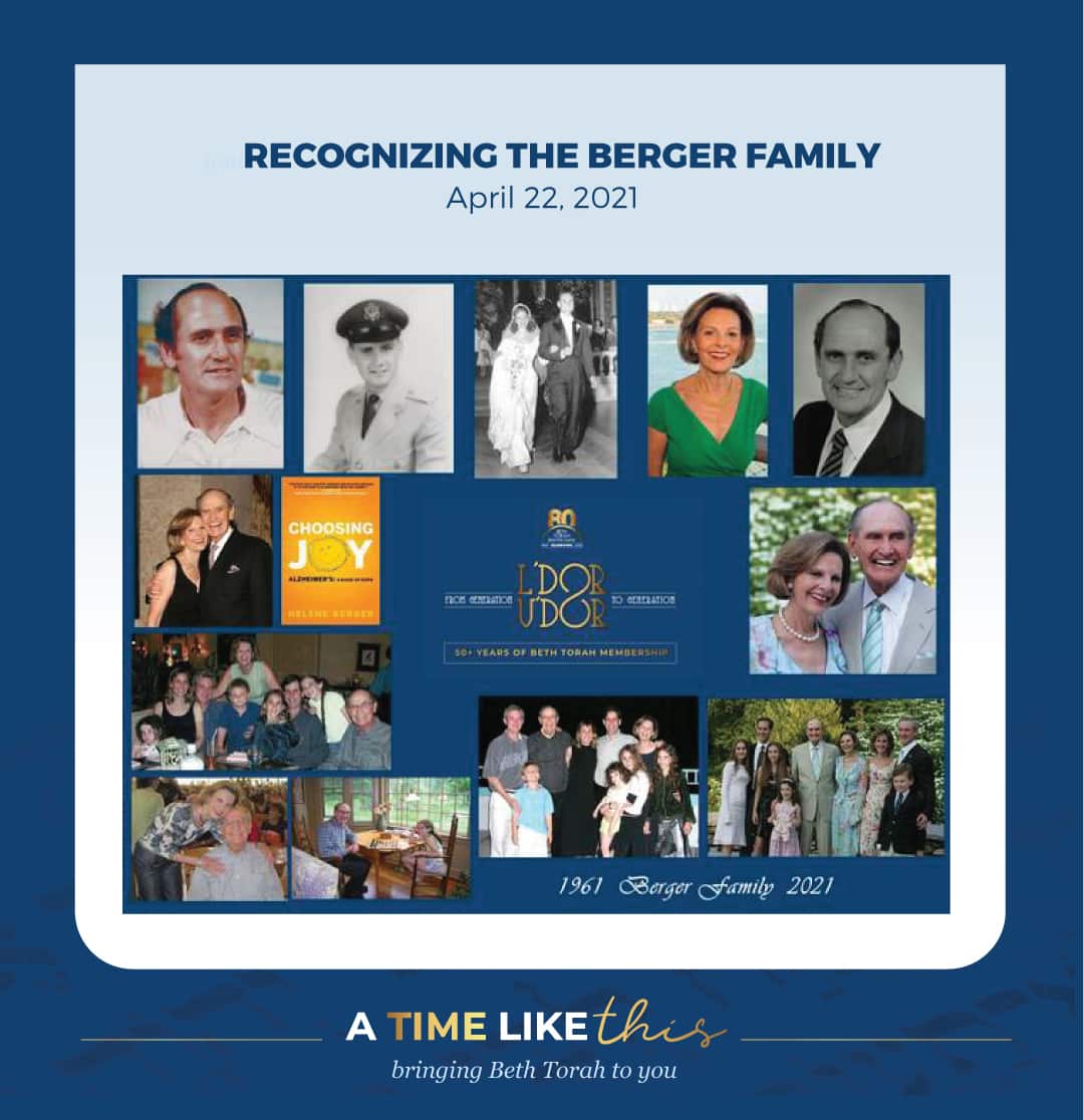 The Berger Family - Beth Torah Benny Rok Campus