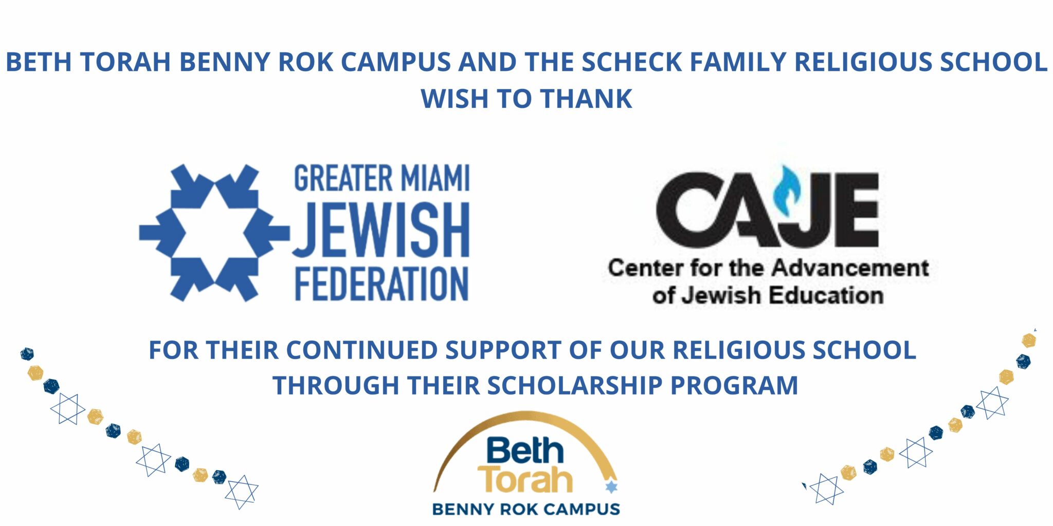 Scheck Family Religious School - Beth Torah Benny Rok Campus